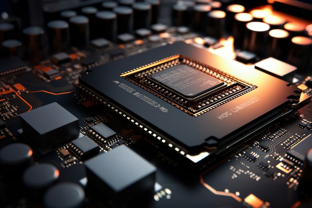 Computer black motherboard electronics. | Free Photo - rawpixel