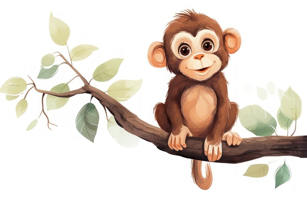 Monkey tree wildlife mammal animal. | Premium Photo Illustration - rawpixel