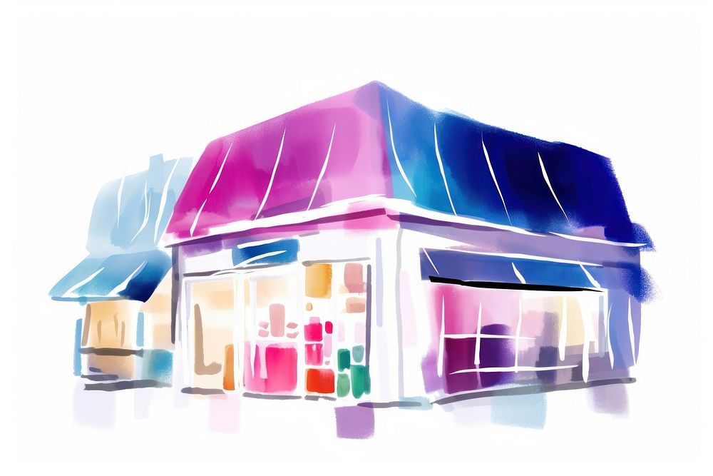 Store white background confectionery architecture. | Free Photo ...
