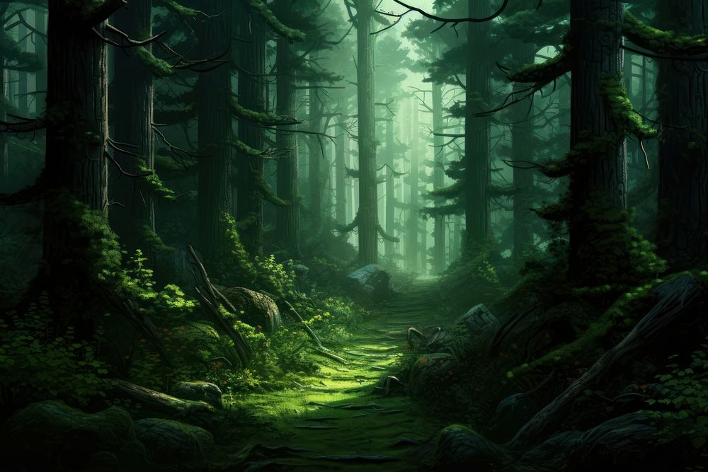 Forest green Background woodland outdoors | Premium Photo - rawpixel