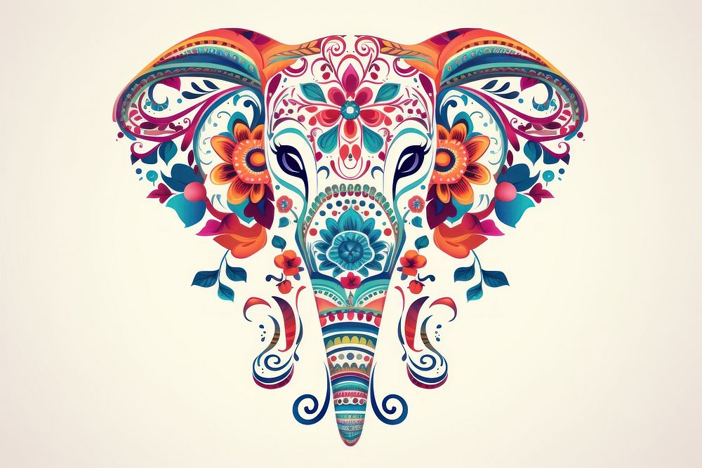 Elephant elephant pattern drawing. | Premium Photo Illustration - rawpixel