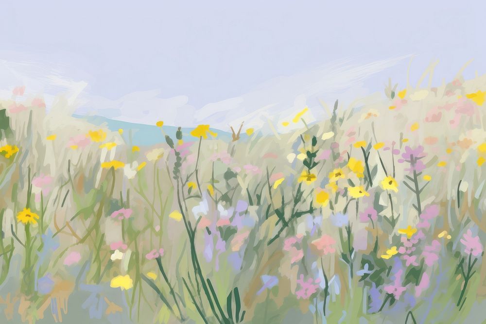 Field wildflower backgrounds grassland outdoors. | Premium Photo ...