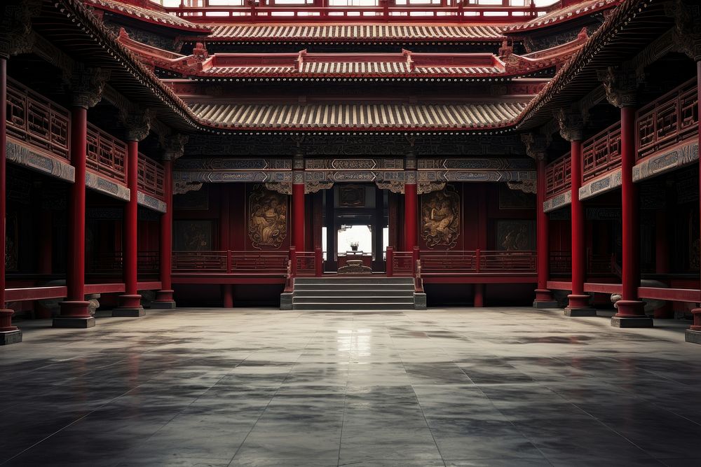 Chinese temple architecture building mansion. | Free Photo - rawpixel