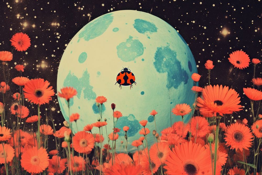 A ladybug flower astronomy outdoors | Free Photo Illustration - rawpixel