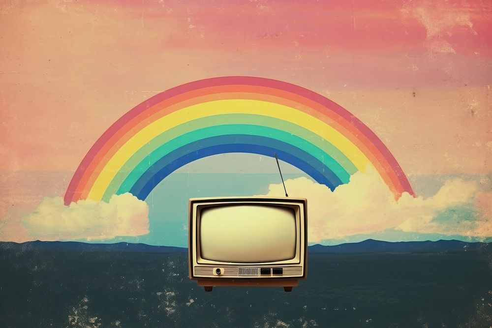 Collage Retro television electronics technology | Premium Photo ...