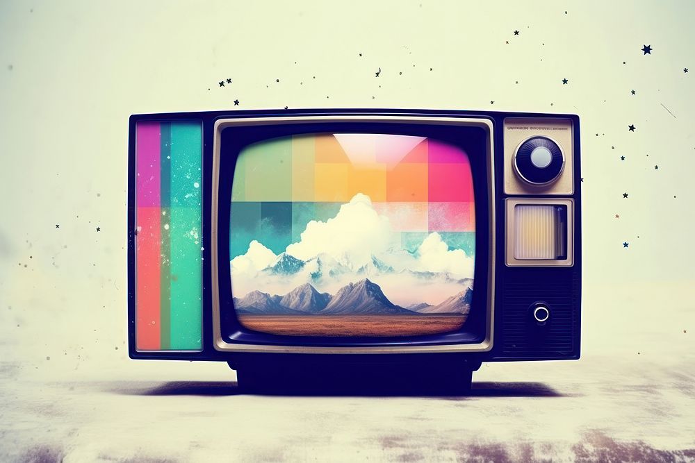 Collage Retro television screen electronics | Free Photo Illustration ...