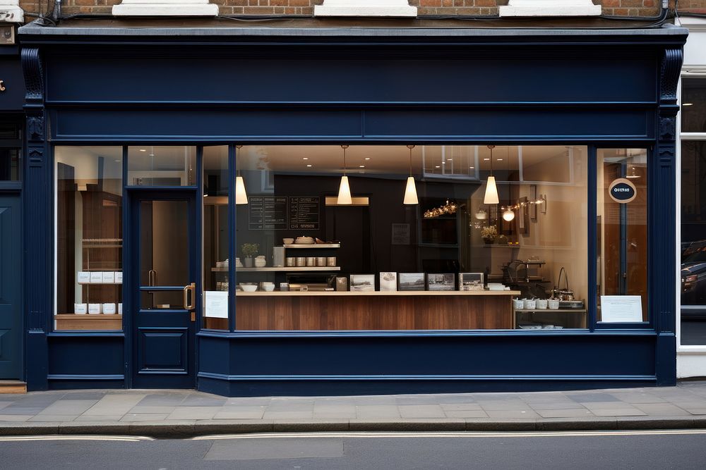 British shop cafe restaurant transportation | Premium Photo - rawpixel