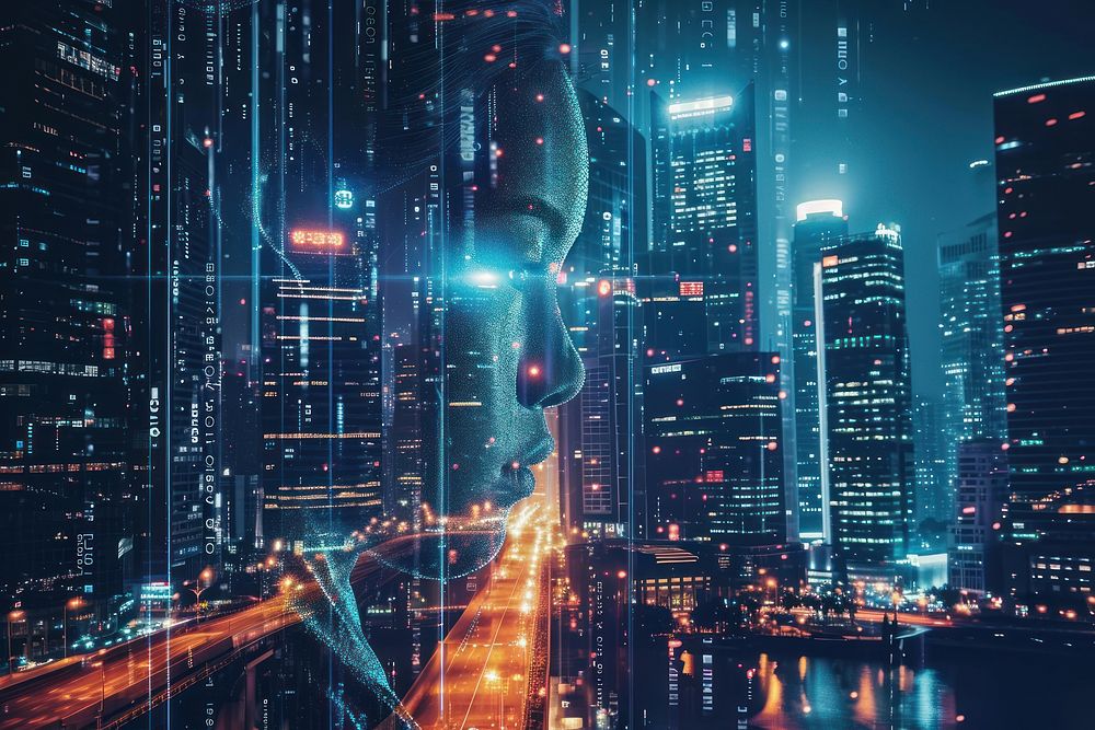 Artificial intelligence city architecture metropolis. | Free Photo ...