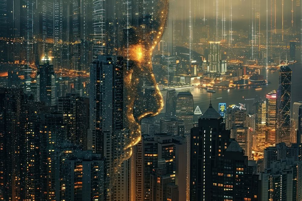 Artificial intelligence city architecture metropolis. | Premium Photo ...