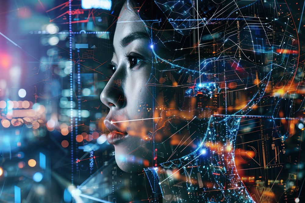 Artificial intelligence technology portrait adult. | Free Photo ...