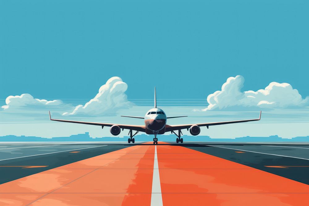 Airport run way plane aircraft | Premium Photo Illustration - rawpixel