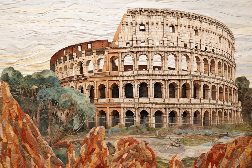 Rome colosseum landmark representation amphitheater. | Premium Photo ...