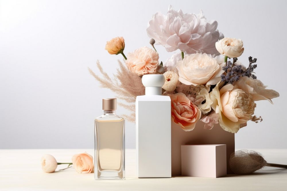 Flower shop packaging cosmetics perfume | Free Photo - rawpixel