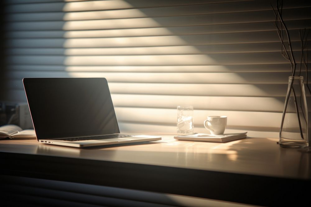 Computer white wallpaper working desk | Free Photo - rawpixel