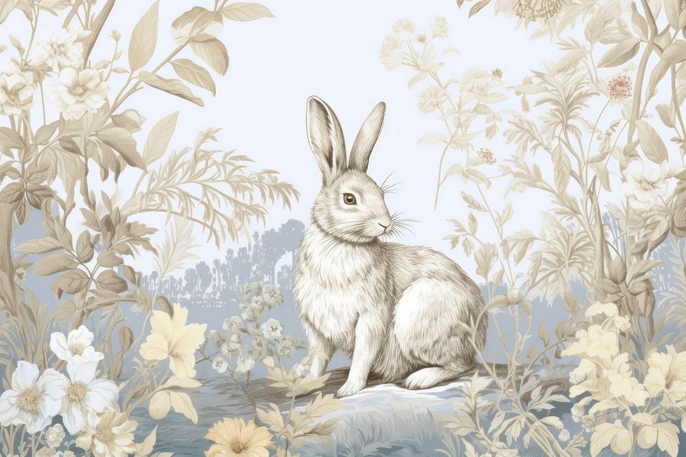 Rabbit drawing animal rodent. | Free Photo Illustration - rawpixel