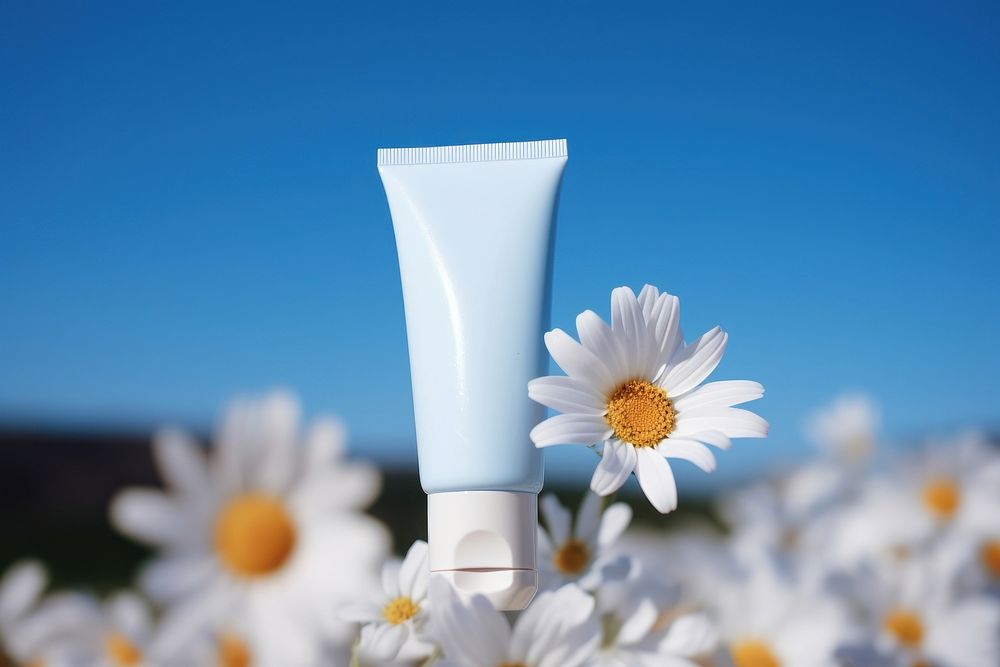 Sunscreen tube flower cosmetics daisy. | Free Photo - rawpixel