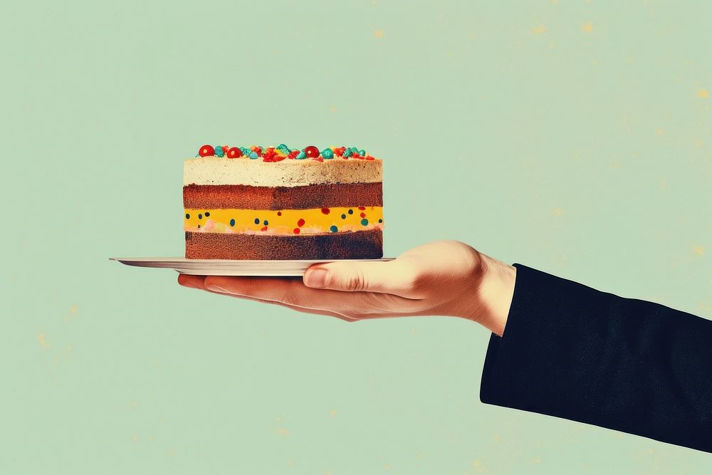 Collage hand birthday cake dessert | Premium Photo Illustration - rawpixel