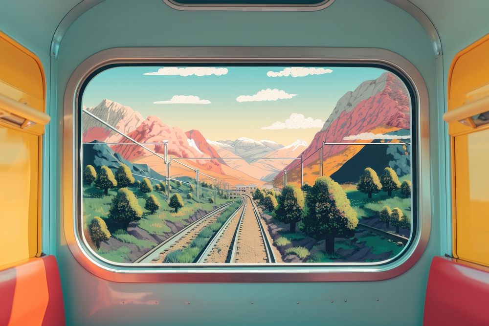 Train interior window nature transportation | Free Photo Illustration ...