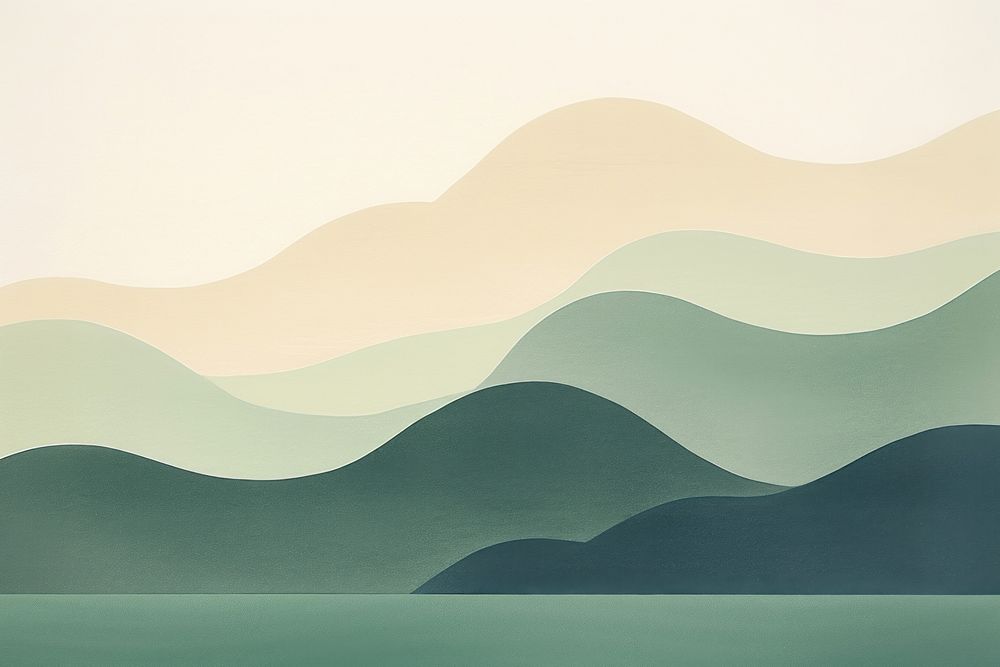 Illustration minimal hillside backgrounds abstract | Premium Photo ...