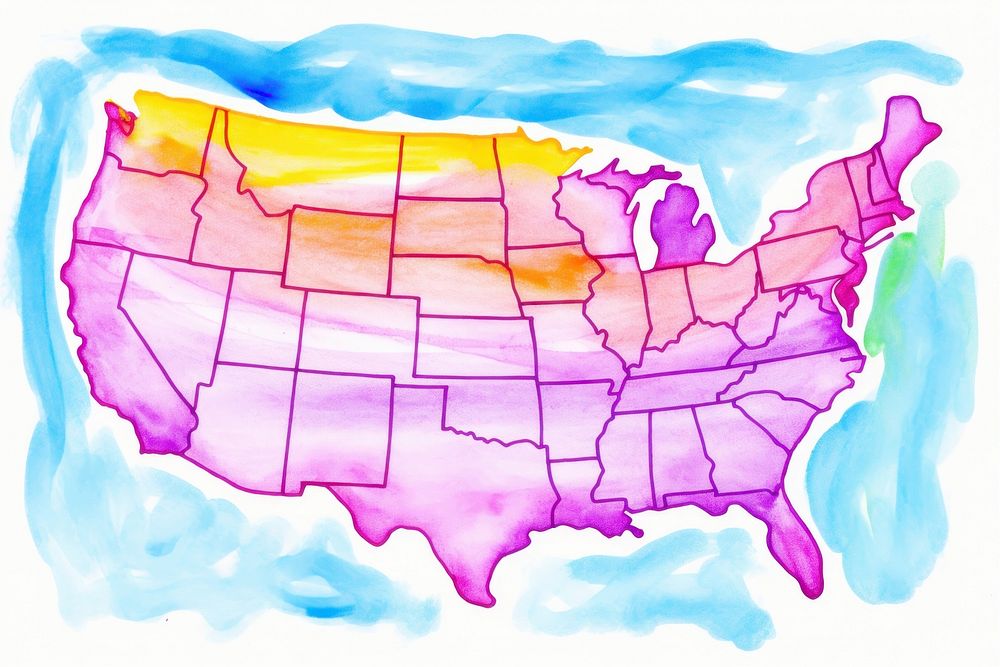 USA map outdoors diagram drawing | Free Photo Illustration - rawpixel