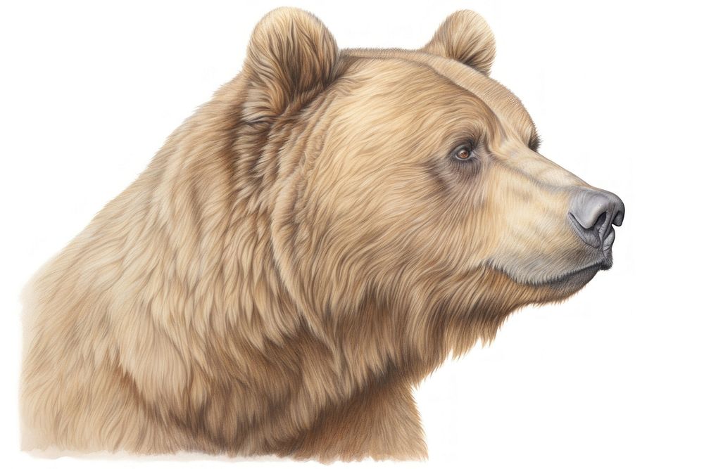 Brown bear drawing mammal animal | Free Photo Illustration - rawpixel