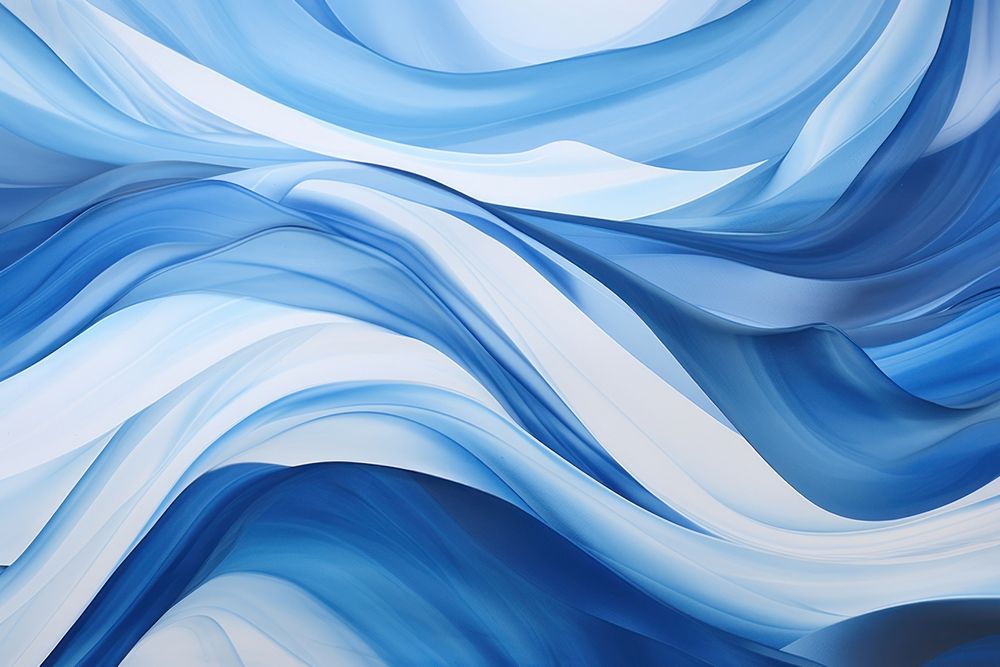 Blue wave backgrounds abstract painting | Free Photo Illustration - rawpixel