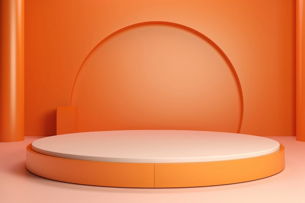 Orange color background product display | Free Photo Illustration ...