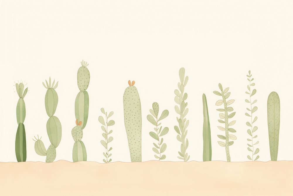 Green plants cactus backgrounds creativity. | Free Photo Illustration ...