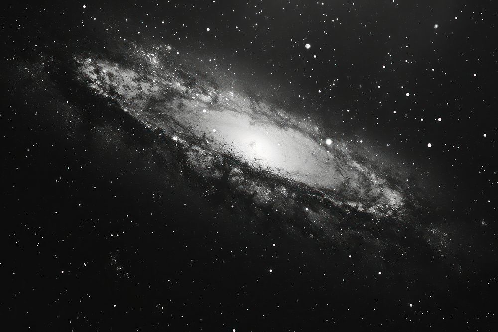 Andromeda galaxy monochrome astronomy outdoors. | Premium Photo - rawpixel