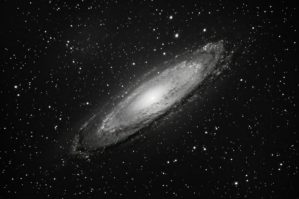 Andromeda galaxy monochrome astronomy outdoors. | Premium Photo - rawpixel