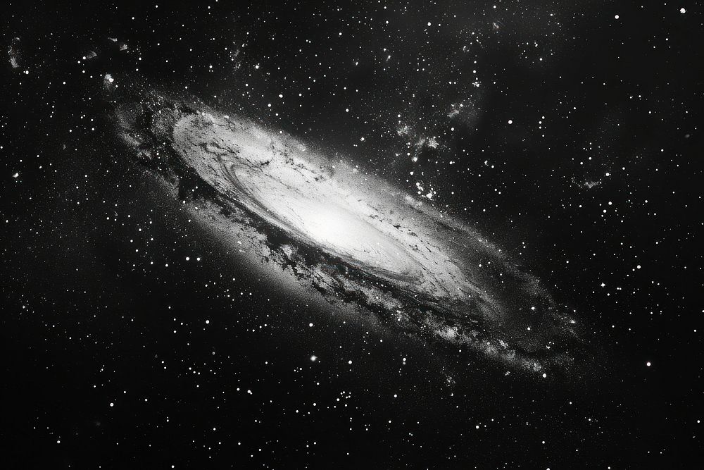 Andromeda galaxy monochrome astronomy outdoors. | Premium Photo - rawpixel