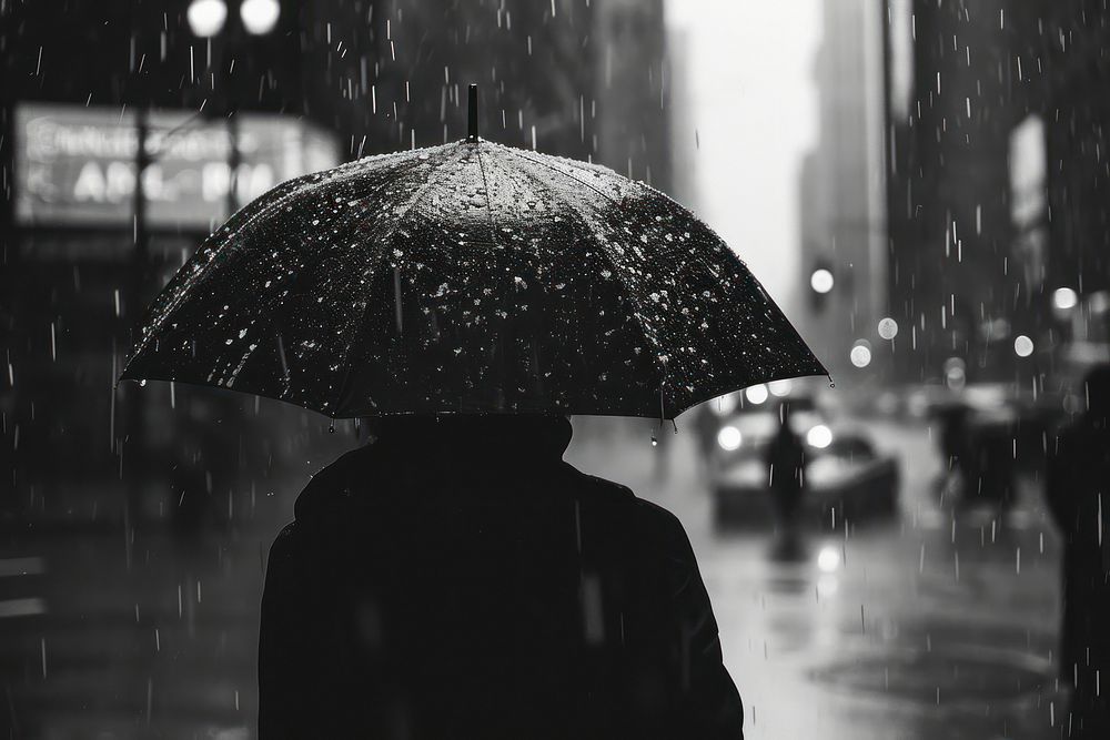 People city rain monochrome motion. | Free Photo - rawpixel