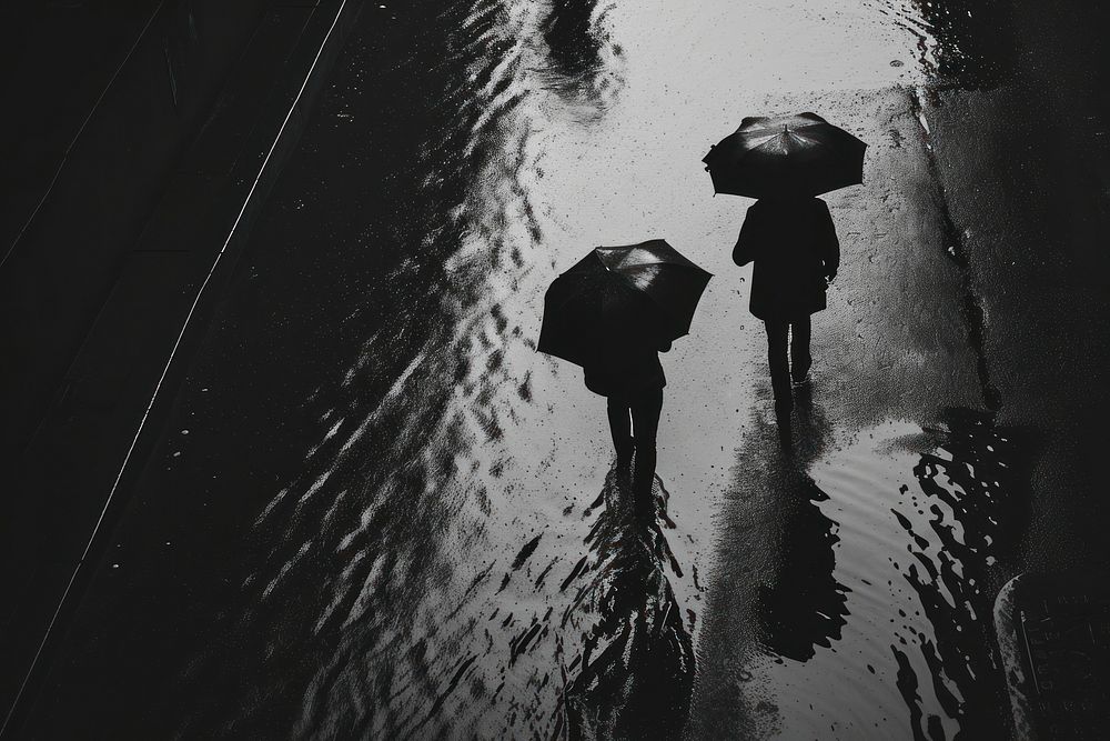 People city rain monochrome black. | Free Photo - rawpixel