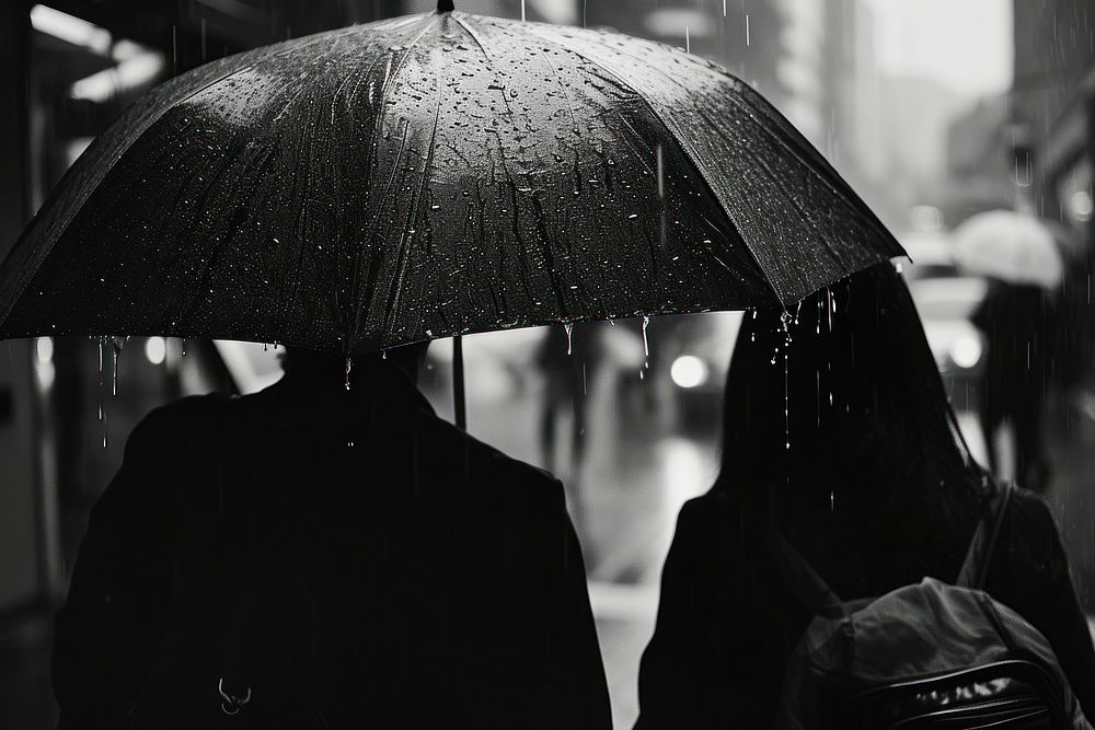 People city rain monochrome umbrella. | Premium Photo - rawpixel