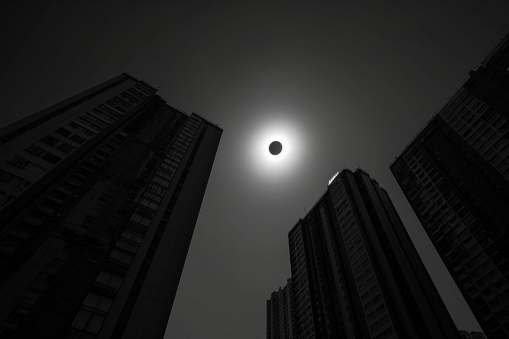 Solar Eclipse eclipse city architecture. | Premium Photo - rawpixel