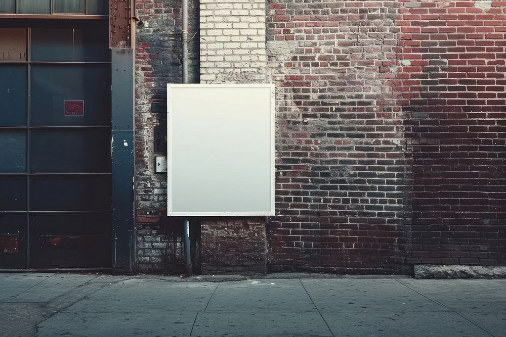 Brick wall alley building advertisement | Free Photo - rawpixel