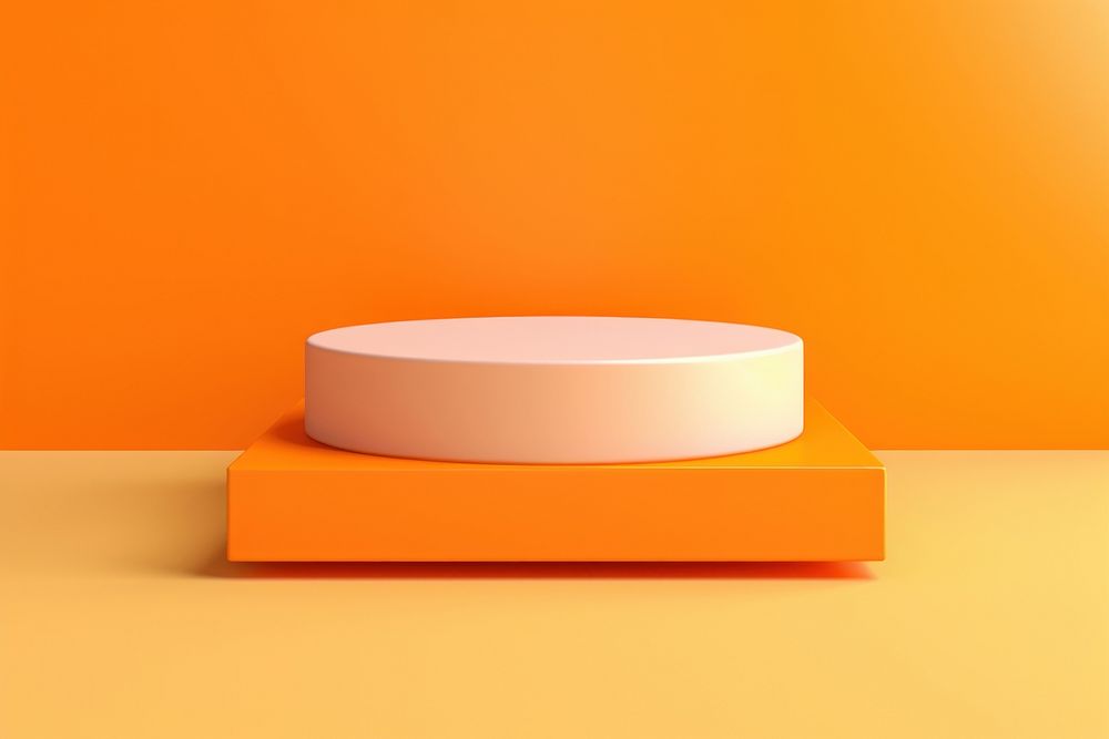 Orange background product display backdrop | Free Photo Illustration ...
