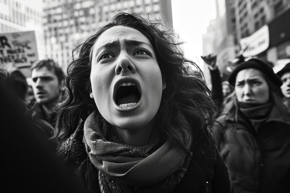 Mob people shouting protest adult. | Premium Photo - rawpixel