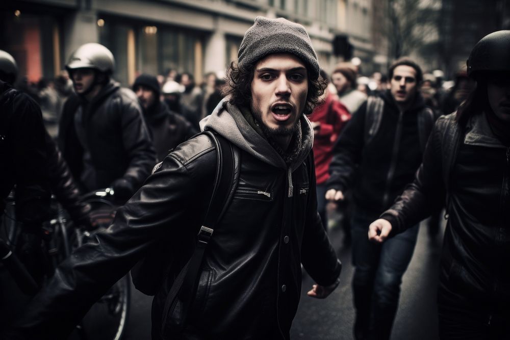 Mob people photography portrait street. | Free Photo - rawpixel