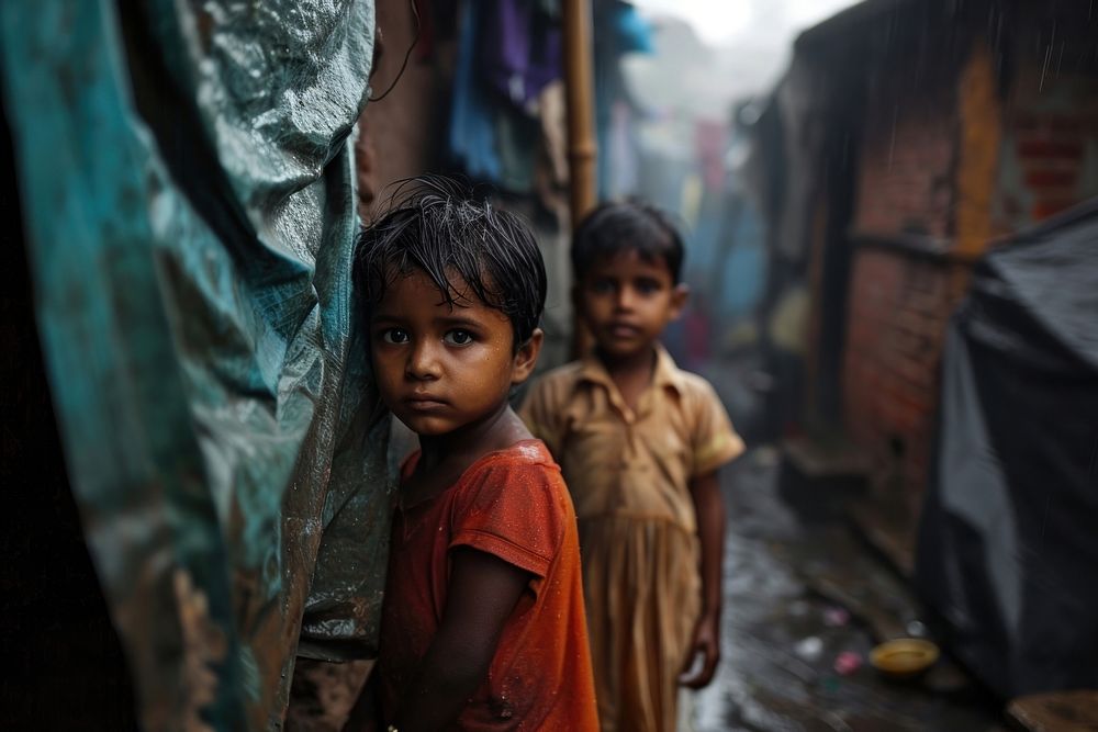 Children slum community child adult | Free Photo - rawpixel