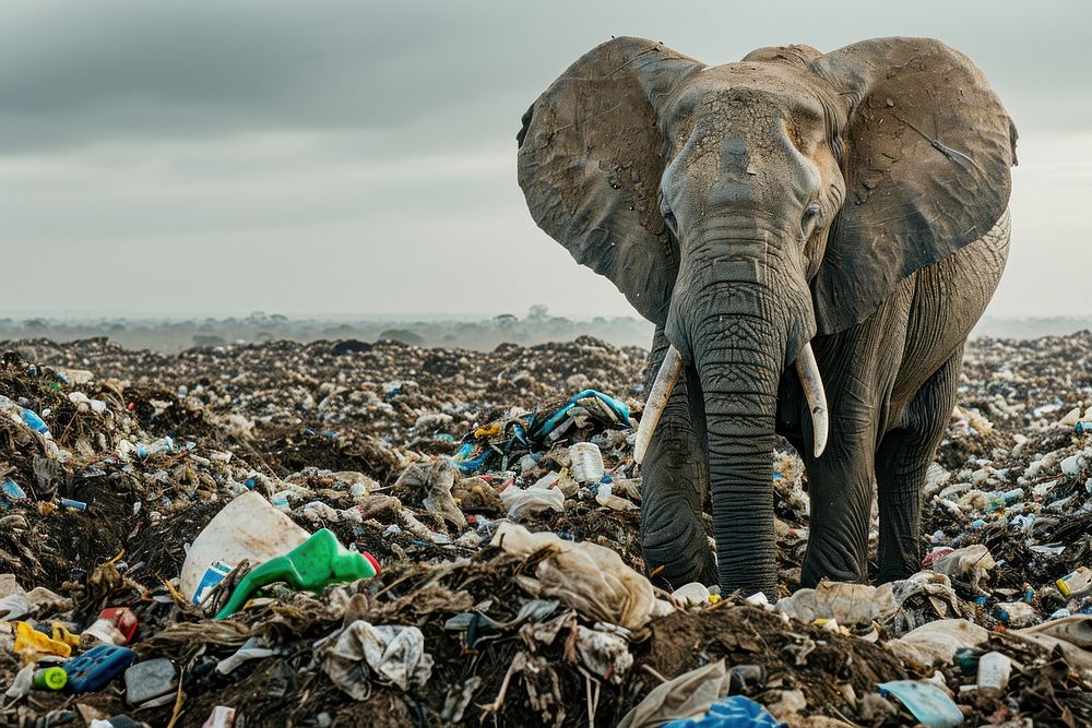 Gaunt elephant garbage wildlife animal. | Premium Photo - rawpixel