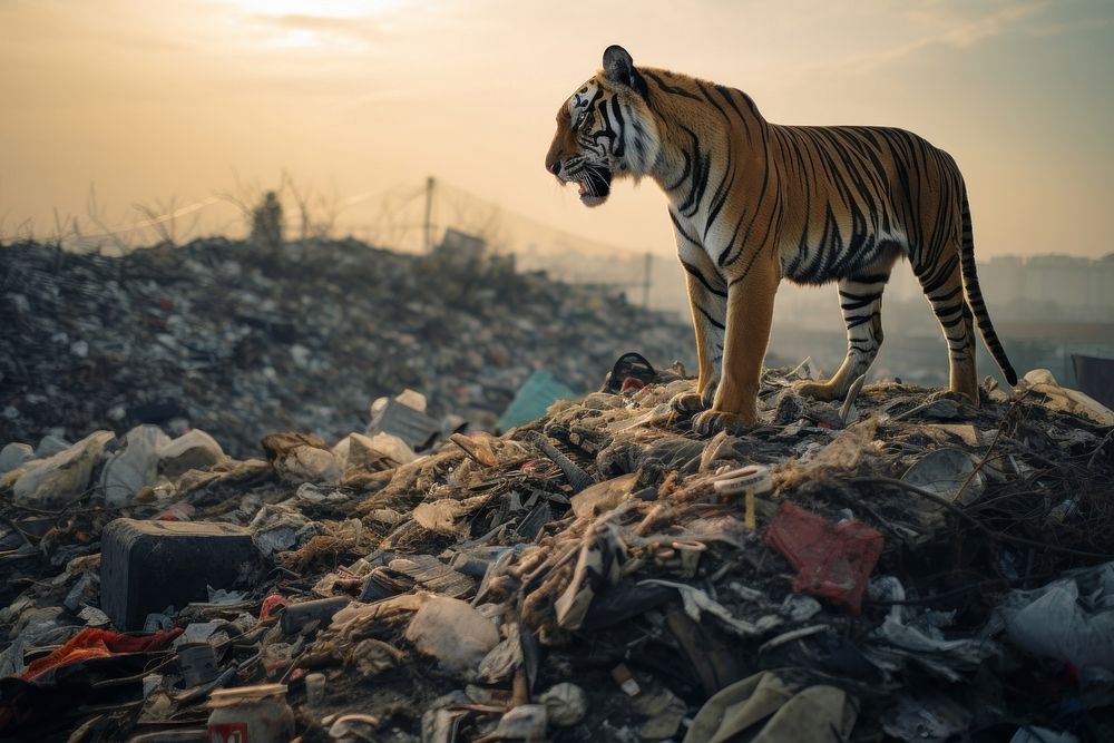 Gaunt Tiger tiger wildlife garbage. | Free Photo - rawpixel