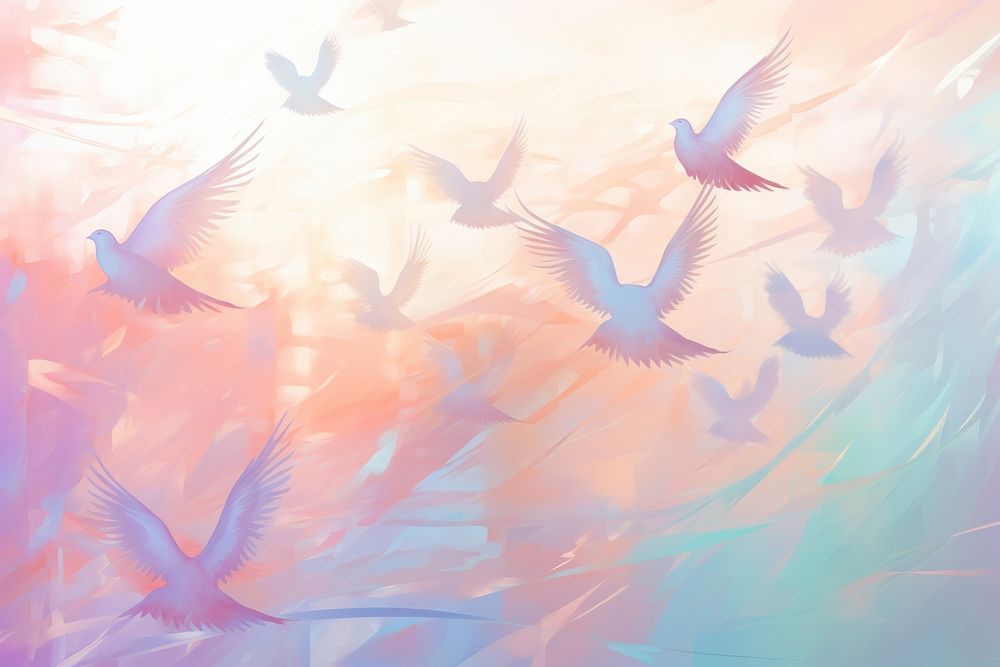 Flock birds art backgrounds wildlife. | Premium Photo Illustration ...