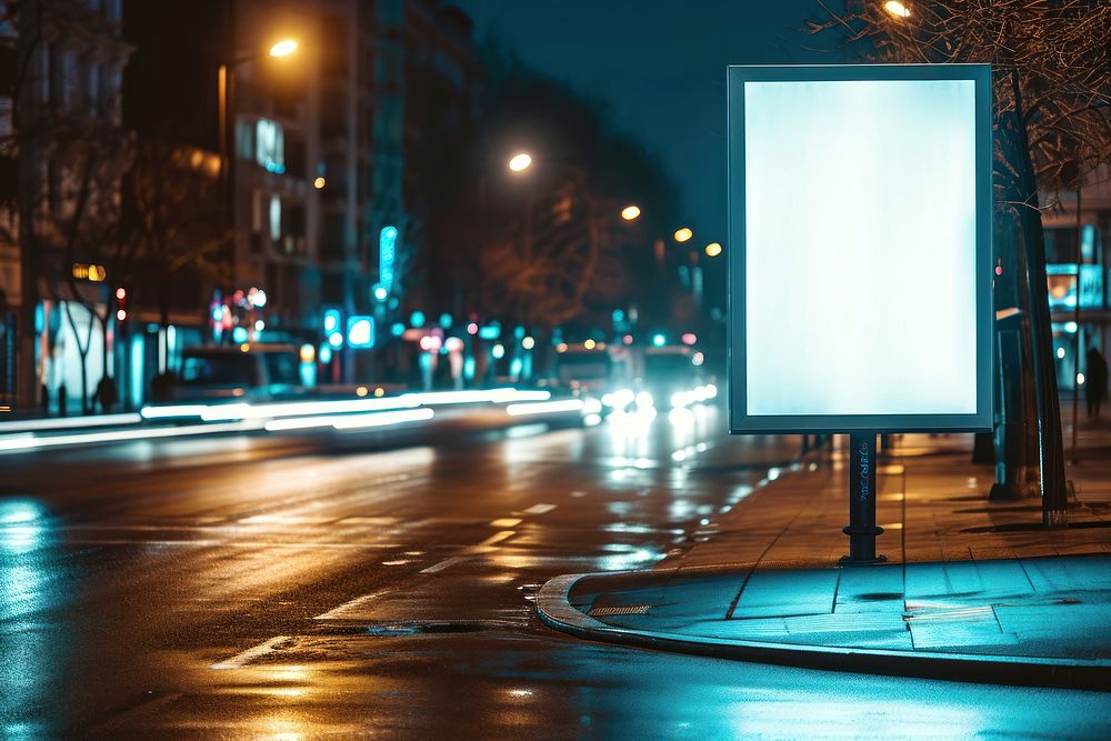Crossing city night electronics blackboard. | Premium Photo - rawpixel