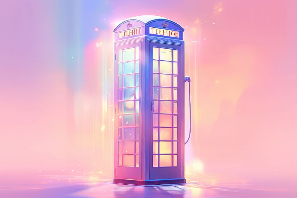 Phone booth architecture illuminated technology. | Free Photo ...