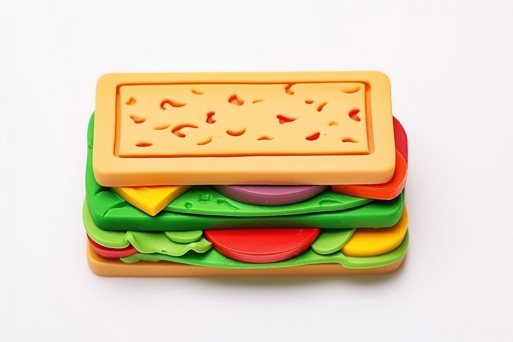 Plasticine sandwich lunch bread food | Free Photo Illustration - rawpixel