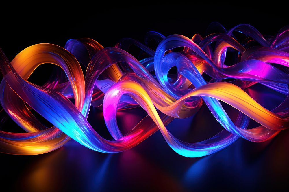 Abstract neon light painting pattern | Premium Photo Illustration - rawpixel