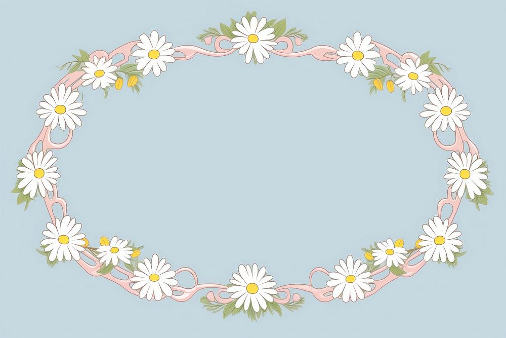Daisy border frame pattern flower | Free Photo Illustration - rawpixel