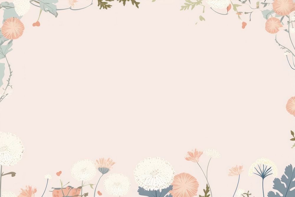 Dandelion border frame backgrounds pattern | Free Photo Illustration ...