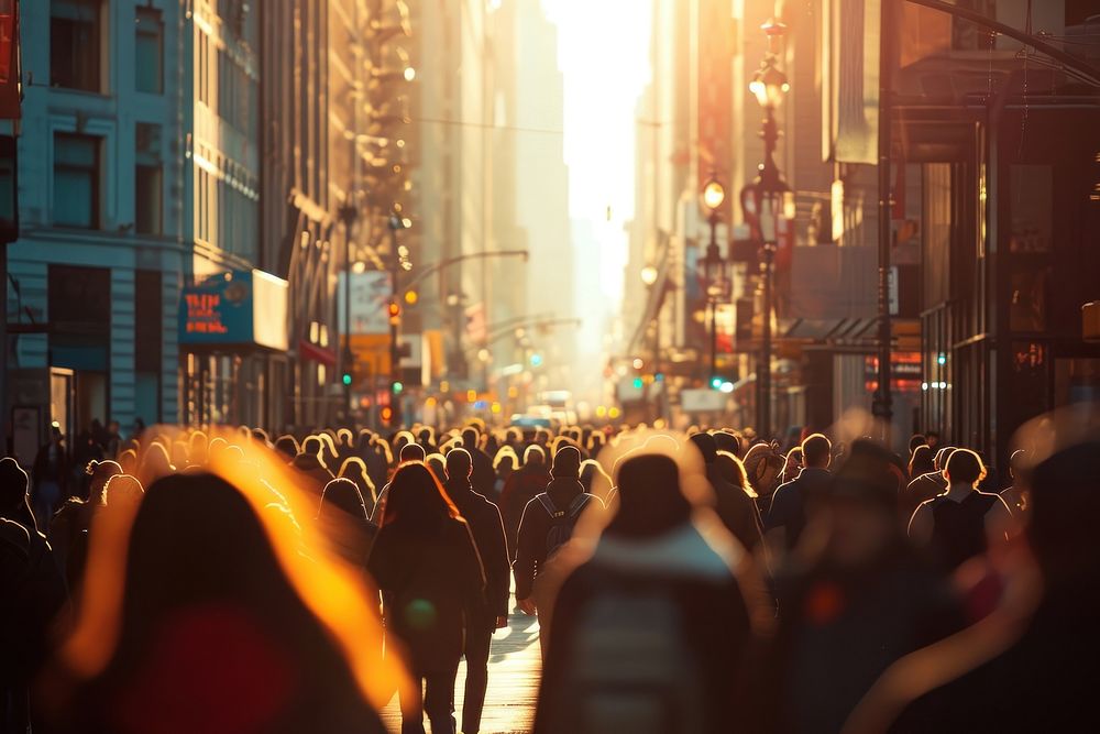 Crowd walking street city. | Premium Photo - rawpixel